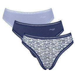 Sloggi Slip 'Go Crush' Damen Gr&ouml;&szlig;e L hellblau / dunkelblau / offwhite