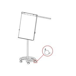Maul Rollen für Flipchart Mauloffice, Rundfuß