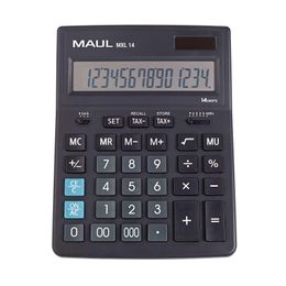 Maul Tischrechner MXL 14 Solar Batterie 1-zeilig, 14 Ziffern schwarz