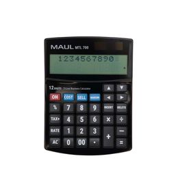 Maul Tischrechner MTL 700 Solar Batterie 2-zeilig, 12 Ziffern schwarz
