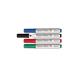 Maul Flipchart-Marker-Set XXL, Rundspitze 2,5-3,0mm, 4 St.
