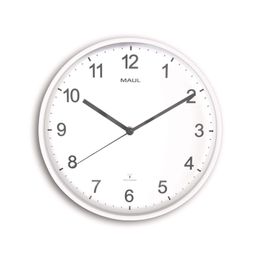 Maul Wanduhr Maulsprint &Oslash; 30.5 x 5 cm funkgesteuert Kunststoff 1 x AA (1.5 V) wei&szlig;