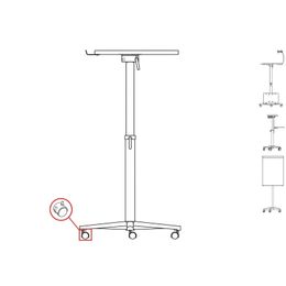 Maul Rolle f&uuml;r Stehpulte und Beamertische