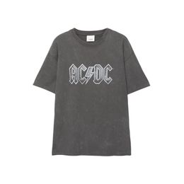 Pull&Bear Pull&bear T-Shirt 'AC/DC' Herren Gr&ouml;&szlig;e XL grau / wei&szlig;