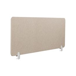 Beliani Schreibtischtrennwand SPLIT in Beige - (W) 160 x (H) 50 x (L) 1 cm | Gr.: onesize