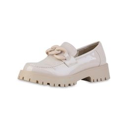 VAN HILL Plateauschuhe Elizabeth in Beige Lack | Gr.: 39