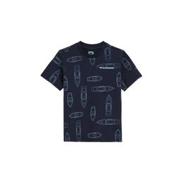 WE Fashion T-Shirt Jungen Gr&ouml;&szlig;e 98/104 navy / hellblau