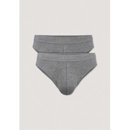 hessnatur Slip Regular Cut 2er-Pack in grau | Gr.: XXL