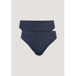 hessnatur Slip Regular Cut 2er-Pack in dunkelblau | Gr.: S