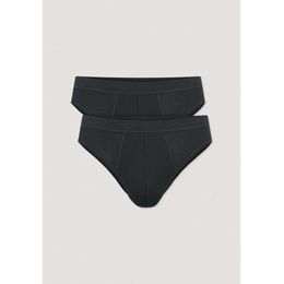 hessnatur Slip Regular Cut 2er-Pack in schwarz | Gr.: XL