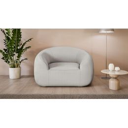 Sessel, B:127cm H:76cm T:96cmbeige, LeGer Home by Lena Gercke, 100% Polyester, Wohnzimmer, Sessel, "YANI Relaxsessel, Loungesessel, Maße B/T/H: