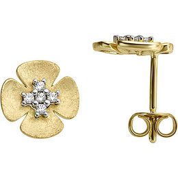 Firetti Paar Ohrstecker »Schmuck Geschenk Gold 333 Ohrschmuck Ohrringe Blume / floral« mit Zirkonia (synth.)...
