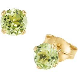 Firetti Paar Ohrstecker »Schmuck Geschenk Gold 375 Ohrschmuck Ohrringe Edelstein Krappenfassung« mit Blautopas, Citrin oder Peridot...