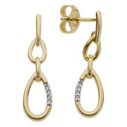 Firetti Paar Ohrstecker »Schmuck Geschenk Gold 333 Ohrschmuck Tropfenform« mit Brillant - Krappenfassung gelbgoldfarben-weißgoldfarben Elegante...