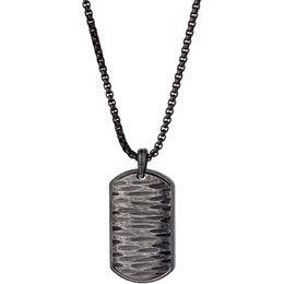 Firetti Kette mit Anhänger »Schmuck Geschenk Edelstahl Halsschmuck Halskette Dog Tag Crag Fels« antikfarben-schwarz Zeitlos schöne Kette mit...