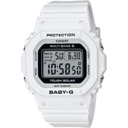 CASIO Baby-G Funkchronograph Armbanduhr, Digitaluhr, Solaruhr, Damenuhr weiß Moderner Funkchornograph für Damen