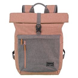 Travelite Freizeitrucksack »BASICS Rollup Rucksack« Arbeitsrucksack Sportrucksack Reiserucksack Schulrucksack rosa-grau B/H/T: 37 cm x 60 cm x 16...