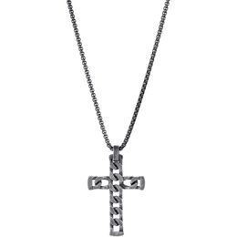 Firetti Kette mit Anhänger »Schmuck Geschenk Edelstahl Halsschmuck Halskette Cross Kreuz« edelstahlfarben-antikfarben Zeitlos schöne Kette mit...