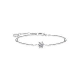 Thomas Sabo Armband »Schneeflocke mit weißen Steinen, A2082-051-14-L19V« mit Zirkonia (synth.) silberfarben-weiß + weiß 19 Armband Schneeflocke mit...