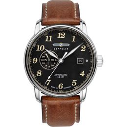 Zeppelin Automatikuhr »LZ 127 Graf « Armbanduhr, Herrenuhr, Datum, Made in Germany cognacfarben Edle Automatikuhr für Herren