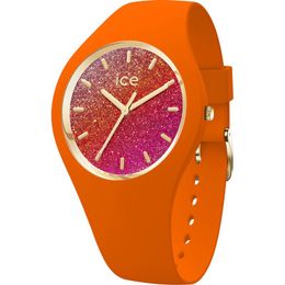 Ice Watch ICE-WATCH Quarzuhr »ICE glitter - S37 - 3H« Armbanduhr, Damenuhr, Silikonarmband, bis 10 bar wasserdicht orange Zauberhafte Damenarmbanduhr