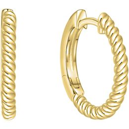 Firetti Paar Creolen »Schmuck Geschenk Gold 375 Ohrschmuck Ohrringe gedreht« gelbgoldfarben 17 mm Klassiker in moderner Optik: Diese Creolen werden...