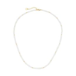 Firetti Collier »Schmuck Geschenk Gold 375 Halsschmuck Halskette Goldkette Kugeln« mit Süßwasserzuchtperle gelbgoldfarben-weiß Modisches Collier im...