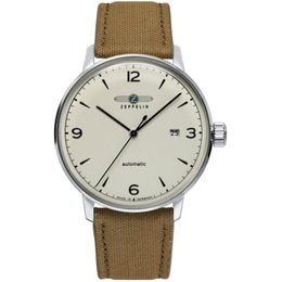 Zeppelin Automatikuhr &raquo;Hindenburg, Sustainable Planet&laquo; Armbanduhr, Herrenuhr, Datum, Made in Germany hellbraun Trendige Herrenautomatikuhr
