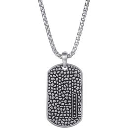 Firetti Kette mit Anhänger »Schmuck Geschenk Edelstahl Halsschmuck Halskette Dog Tag Reptil« edelstahlfarben-schwarz Zeitlos schöne Kette mit...
