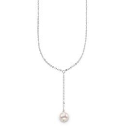 Bruno Banani Kette ohne Anhänger »Schmuck Geschenk Silber 925 Halsschmuck Halskette Ankerkette Perle« mit Süßwasserzuchtperle silberfarben-weiß...