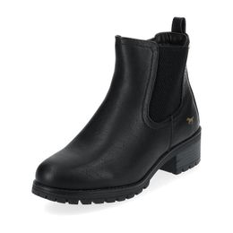 Mustang Shoes Stiefelette »Stiefelette Lederimitat/Textil« Schwarz 40 40 Verschluss: Reißverschluss