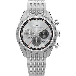 Timex Chronograph &raquo;WATERBURY TRADITIONAL&laquo; Quarzuhr, Armbanduhr, Herrenuhr, Edelstahlarmband, Stoppfunktion, Tag silberfarben Mond&auml;ner Chronograph...