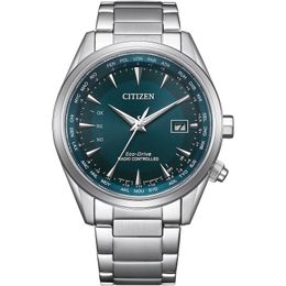 Citizen Funkuhr Armbanduhr, Herrenuhr, Solar, Edelstahlarmband, Saphirglas, Datum silberfarben Attraktive Herrenarmbanduhr