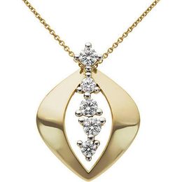 Firetti Kettenanhänger »Schmuck Geschenk Gold 333 Halsschmuck Anhänger Fantasie bicolor« () mit Zirkonia (synth.)...