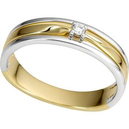 Firetti Diamantring »Schmuck Geschenk Gold 333 Damenring Goldring Fingerring Bicolor« mit Diamanten gelbgoldfarben-weißgoldfarben 19 Hochwertiger...