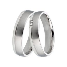 DOOSTI Trauring &raquo;Schmuck Geschenk Silber 925 Trauring Ehering Partnerring LIEBE&laquo; Made in Germany, wahlweise mit oder ohne Brillanten silberfarben...
