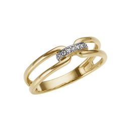 Firetti Diamantring »Schmuck Geschenk Gold 333 Damenring Goldring Kettenglied« mit Brillanten gelbgoldfarben-weißgoldfarben 16 Eleganter Ring in...