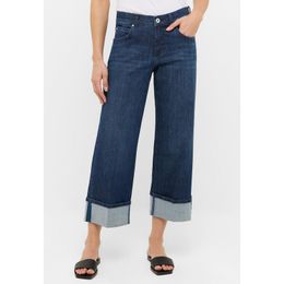 Angels 5-Pocket-Jeans »LINN TU« mit breitem Umschlagsaum dark indigo used 34 - Länge 31 Länge 31 34 Culotte von Angels