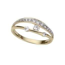 Firetti Goldring »Schmuck Geschenk Gold 333 Damenring Goldring« mit Zirkonia (synth.) gelbgoldfarben-weißgoldfarben-kristallweiß 19 Teilweise...