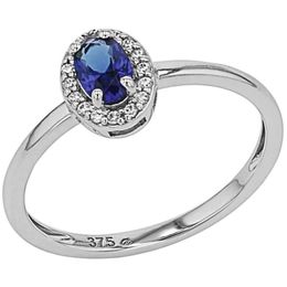 Amor Fingerring »2037443/-44/-45/-46« mit Stein (synth.), Zirkonia (synth.) weißgoldfarben-blau-kristallweiß 52 Fingerring - Royaler Flair als...