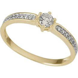 Firetti Fingerring »Schmuck Geschenk Gold 333 Damenring Goldring Verlobung bicolor« mit Zirkonia (synth.)...