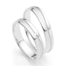 Firetti Trauring »Schmuck Geschenk Gold 750 Hochzeit Ehering "LIEBE"« Made in Germany, wahlweise mit oder ohne Brillant weißgoldfarben 52...