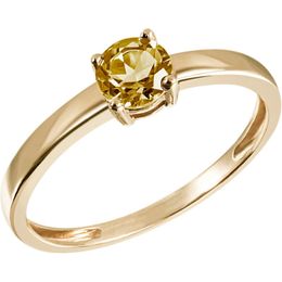 Firetti Fingerring »Schmuck Geschenk Gold 375 Gold 585 Goldring Solitär« mit unterschiedlichen Edelsteinen Citrin-gelb 56 Stilsicher, elegant und...