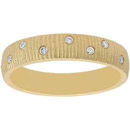 Firetti Fingerring »Schmuck Geschenk Gold 585 Damenring Goldring Sternenhimmel« mit Brillanten gelbgoldfarben 18 Eleganter Ring mit leganten...