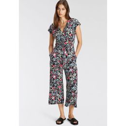 Tamaris Culotte-Overall mit Bindegürtel schwarz 40 40 Jumpsuit in Wickeloptik von Tamaris