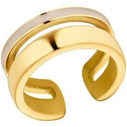 s.Oliver Fingerring »2037982/-83/-84/-85« mit Emaille gelbgoldfarben-beige 58 Offener Statement Damen Ring von s.Oliver