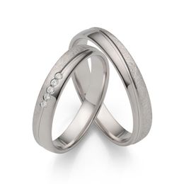 Firetti Trauring »Schmuck Geschenk Hochzeit Ehering "LIEBE"« Made in Germany - wahlweise mit oder ohne Zirkonia (synth.) silberfarben 63 Moderner...