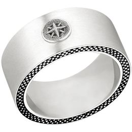 s.Oliver Fingerring »Kompass-Motiv, 2037999/-800/-801/-802« edelstahlfarben 64 Herren Ring mit Kompass-Motiv der Marke s.Oliver