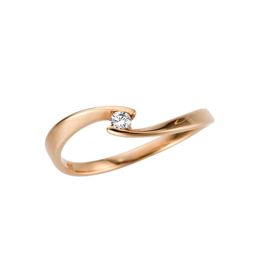 Firetti Goldring »Schmuck Geschenk Gold 333 Damenring Verlobungsring Goldring Solitär« Made in Germany - mit Brillant rotgoldfarben-weiß 16...