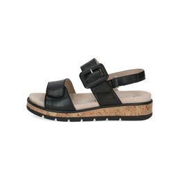 Caprice Leder-Keilsandaletten in Schwarz | Gr.: 37